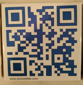 Custom QR Code Tiles - Permanent Custom Tiles - Pictured Tile
